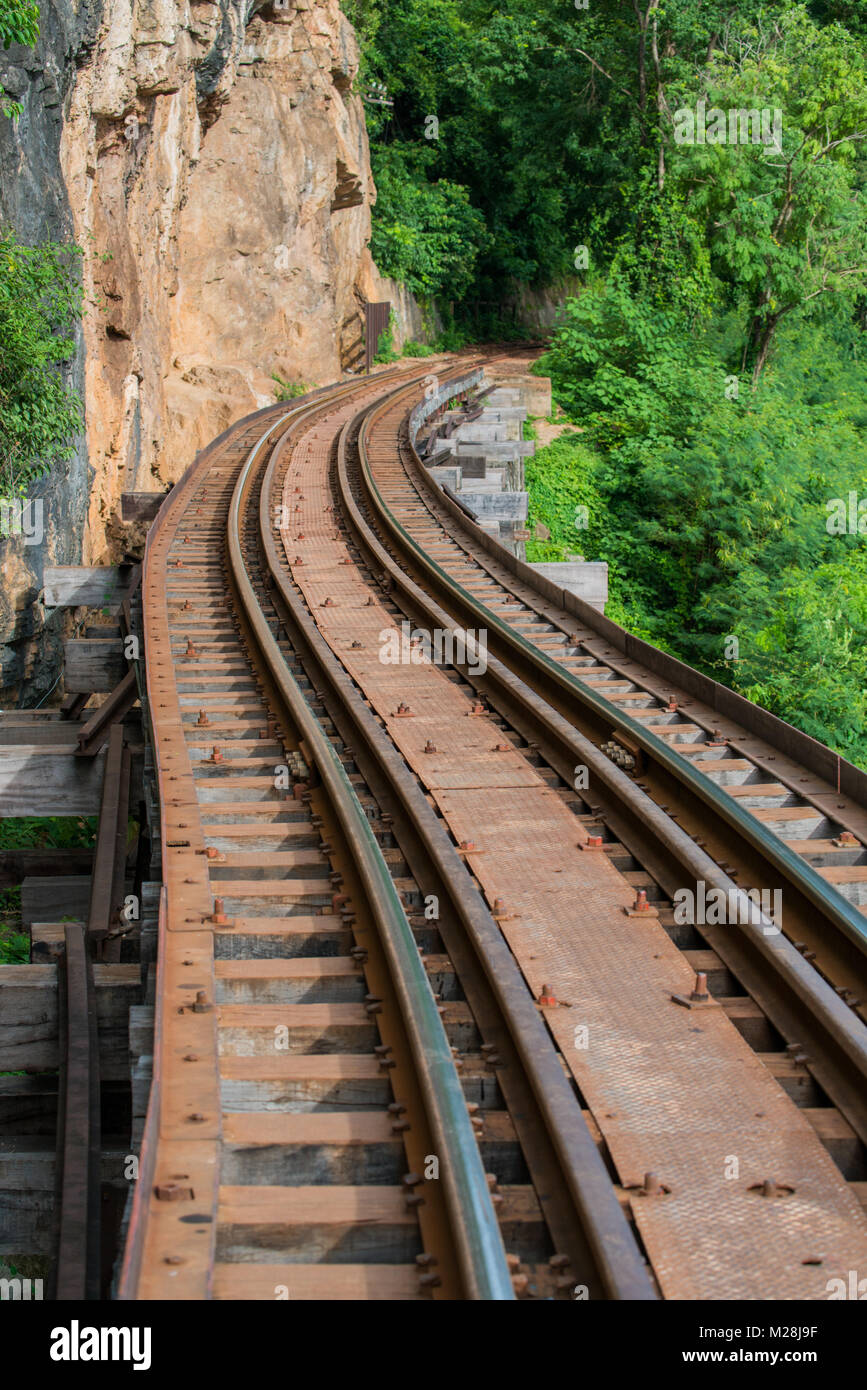 Train rock cliff transportation hi-res stock photography and images - Alamy