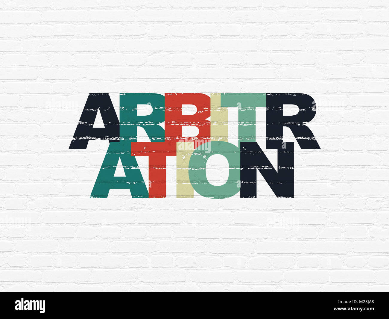 Law concept: Arbitration on wall background Stock Photo - Alamy