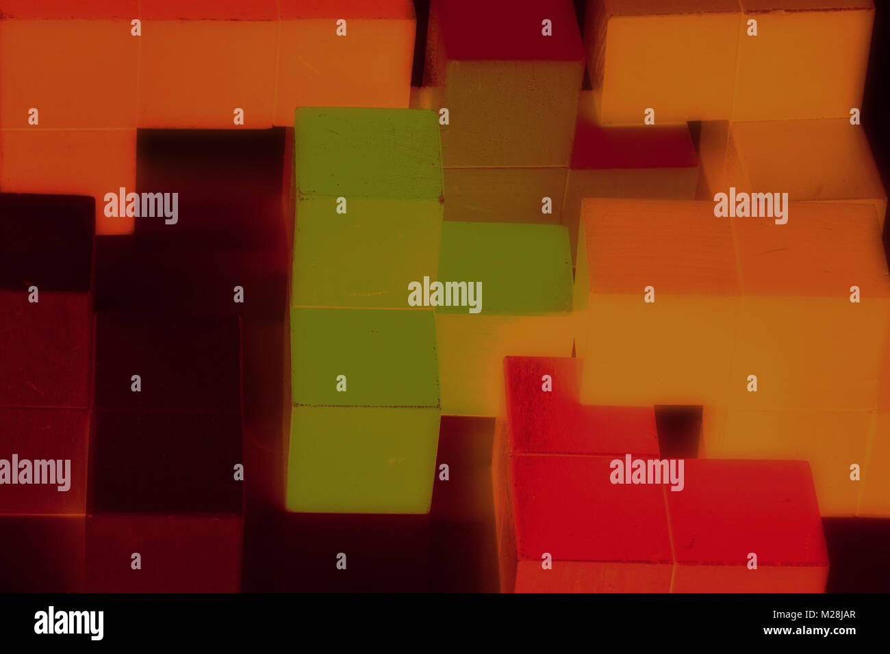 background in the style of multi-colored cubes Stock Photo - Alamy