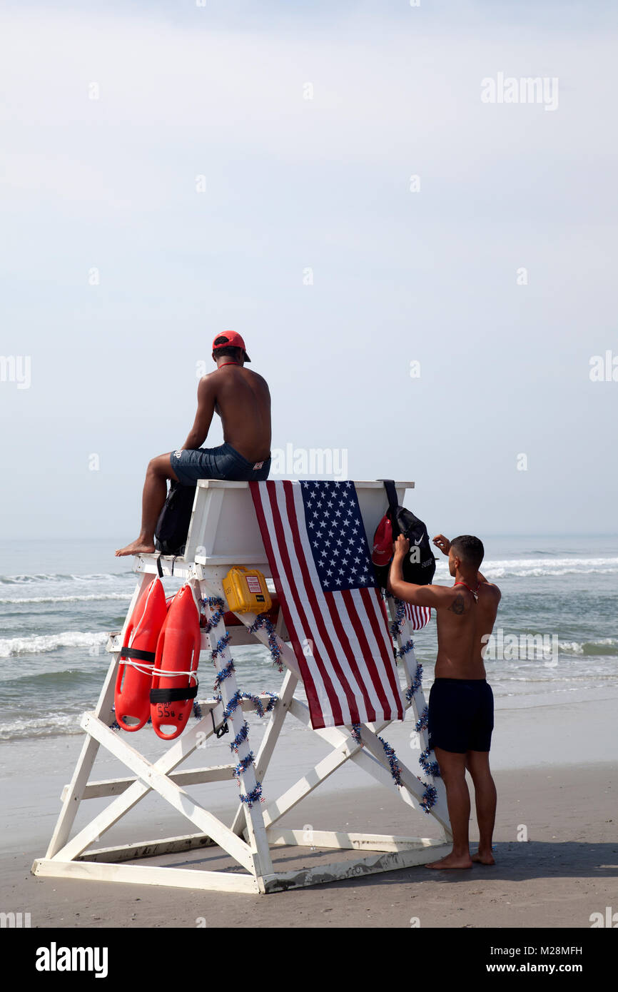 Stone Harbor Beach Lifeguard Station in New Jersey - USA Stock Photo ...
