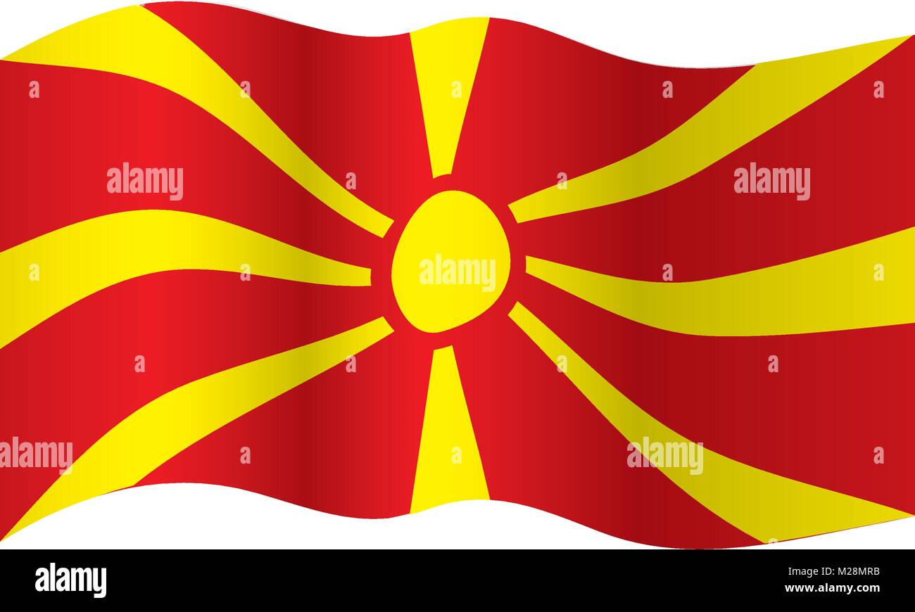 Macedonia flag, vector illustration Stock Vector Image & Art - Alamy