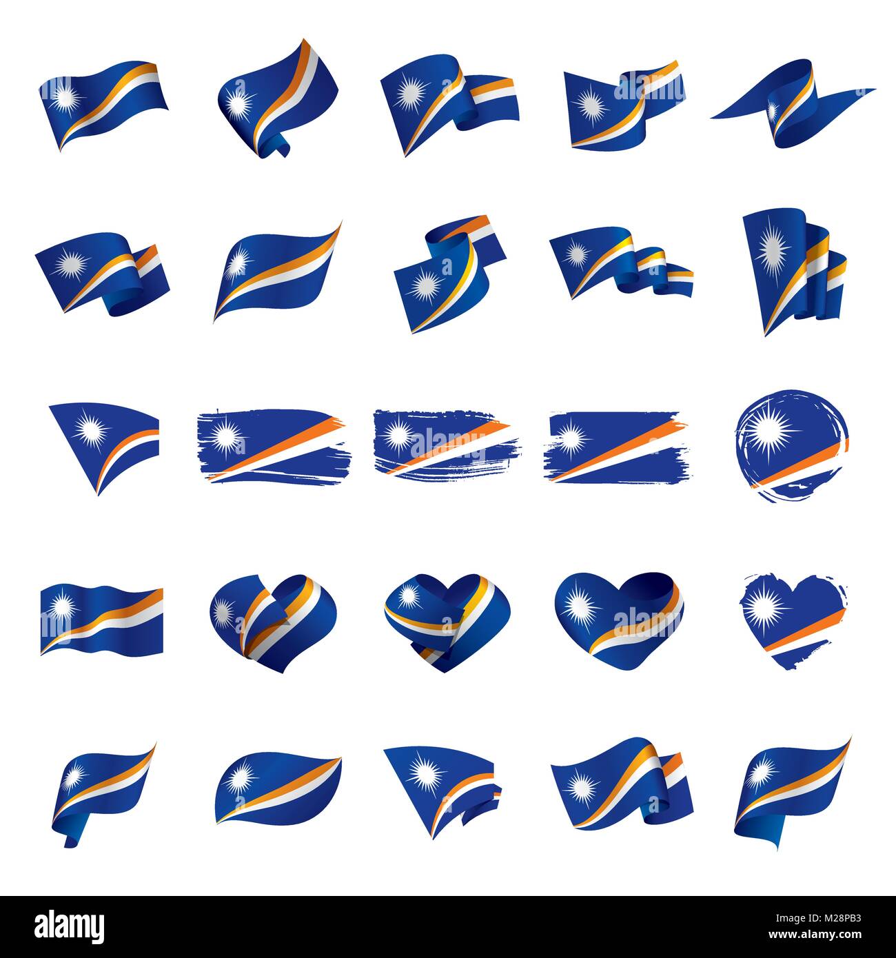 Flag of the republic of marshall islands Cut Out Stock Images ...