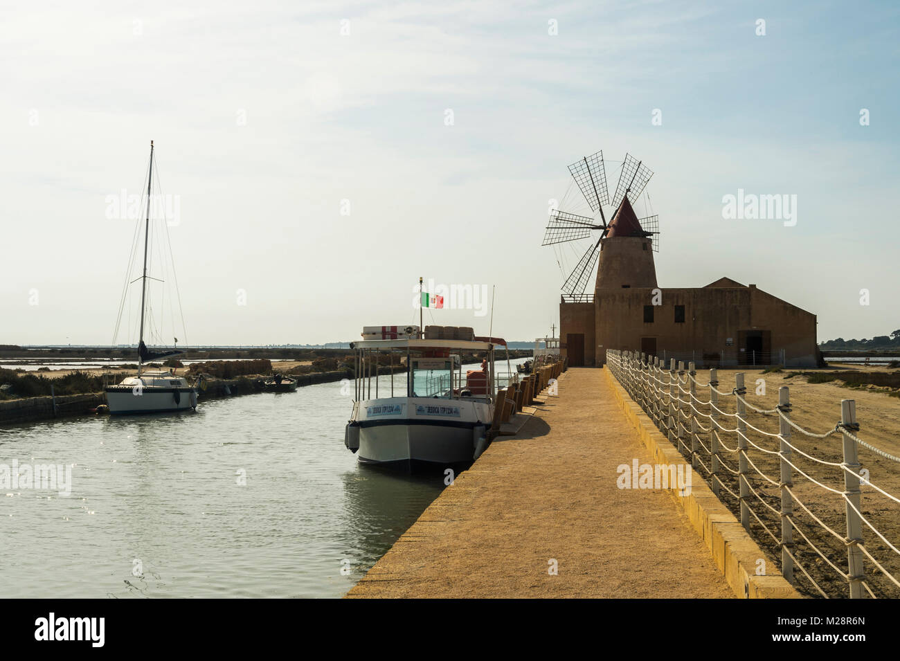 Italy,Sicily,Trapani,Saline di Trapani and Paceco nature reserve Stock ...