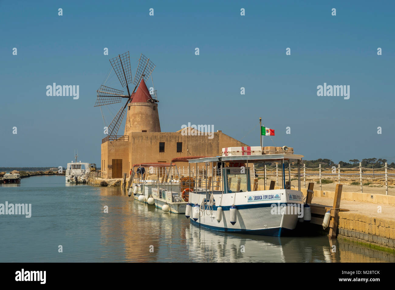 Italy,Sicily,Trapani,Saline di Trapani and Paceco nature reserve Stock ...