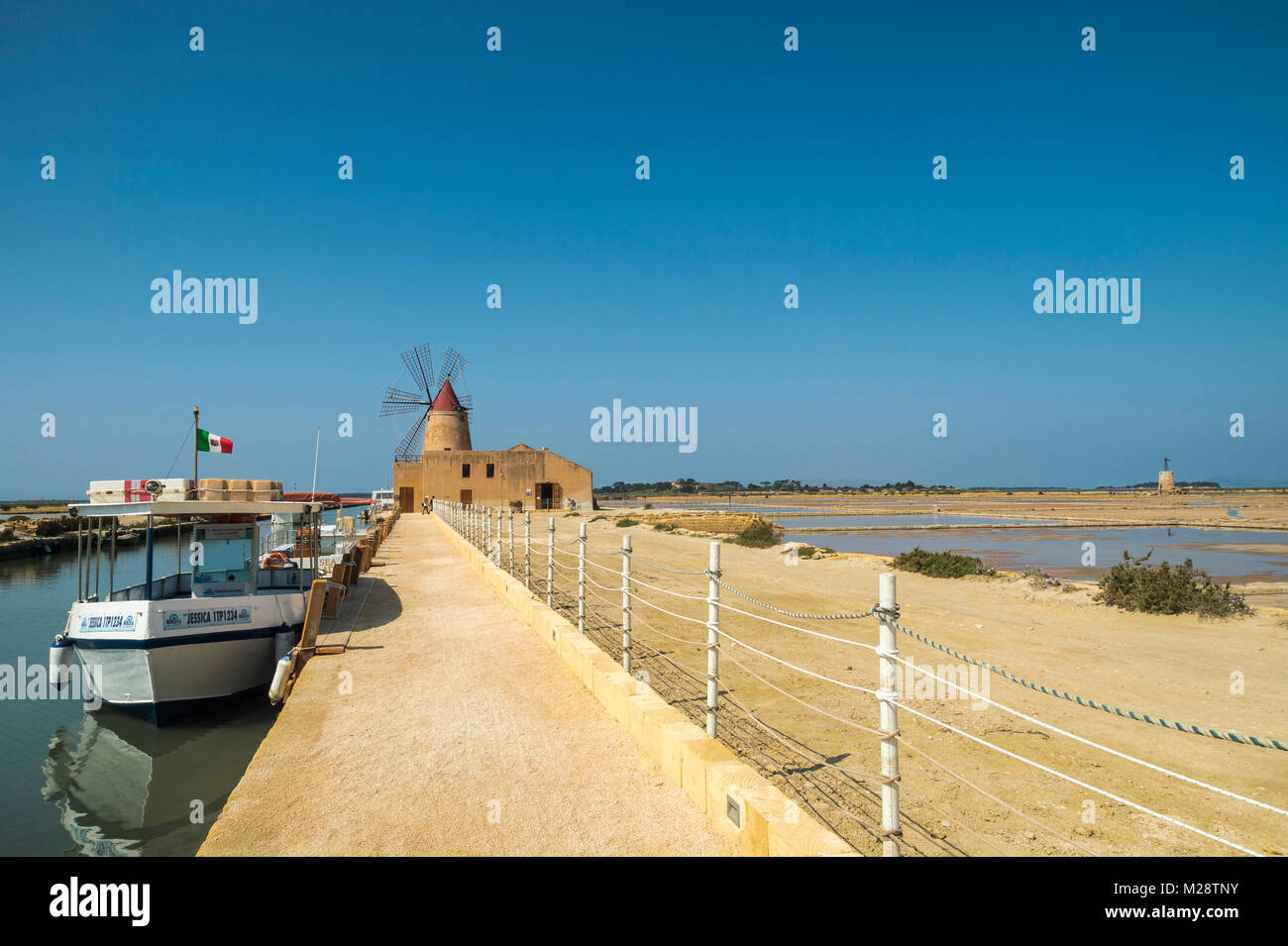 Italy,Sicily,Trapani,Saline di Trapani and Paceco nature reserve Stock ...