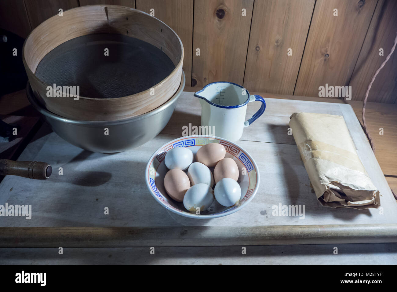 A replica model of Momofuku Ando's creation of the first instant ramen ...