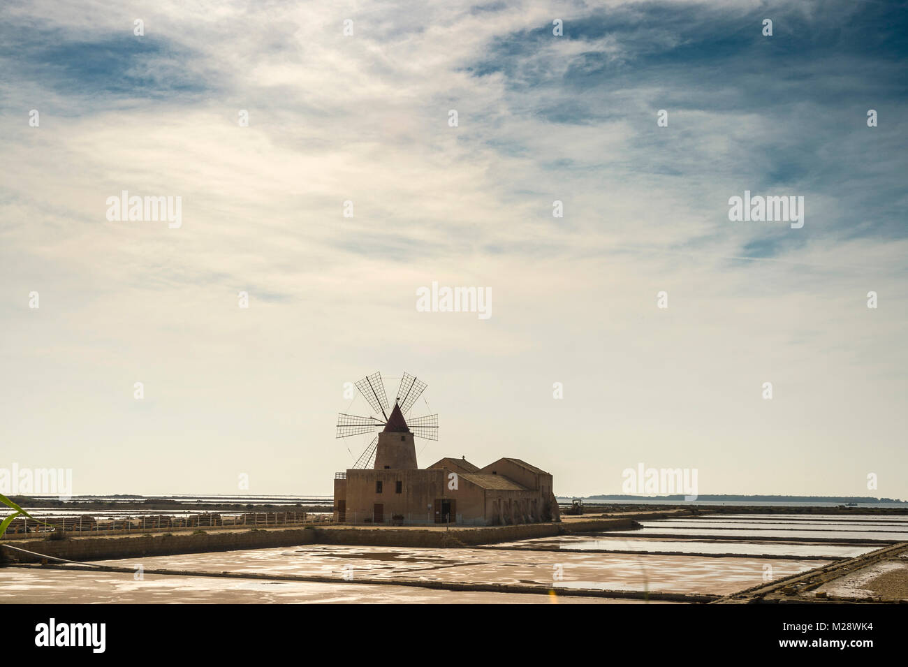Italy,Sicily,Trapani,Saline di Trapani and Paceco nature reserve Stock ...