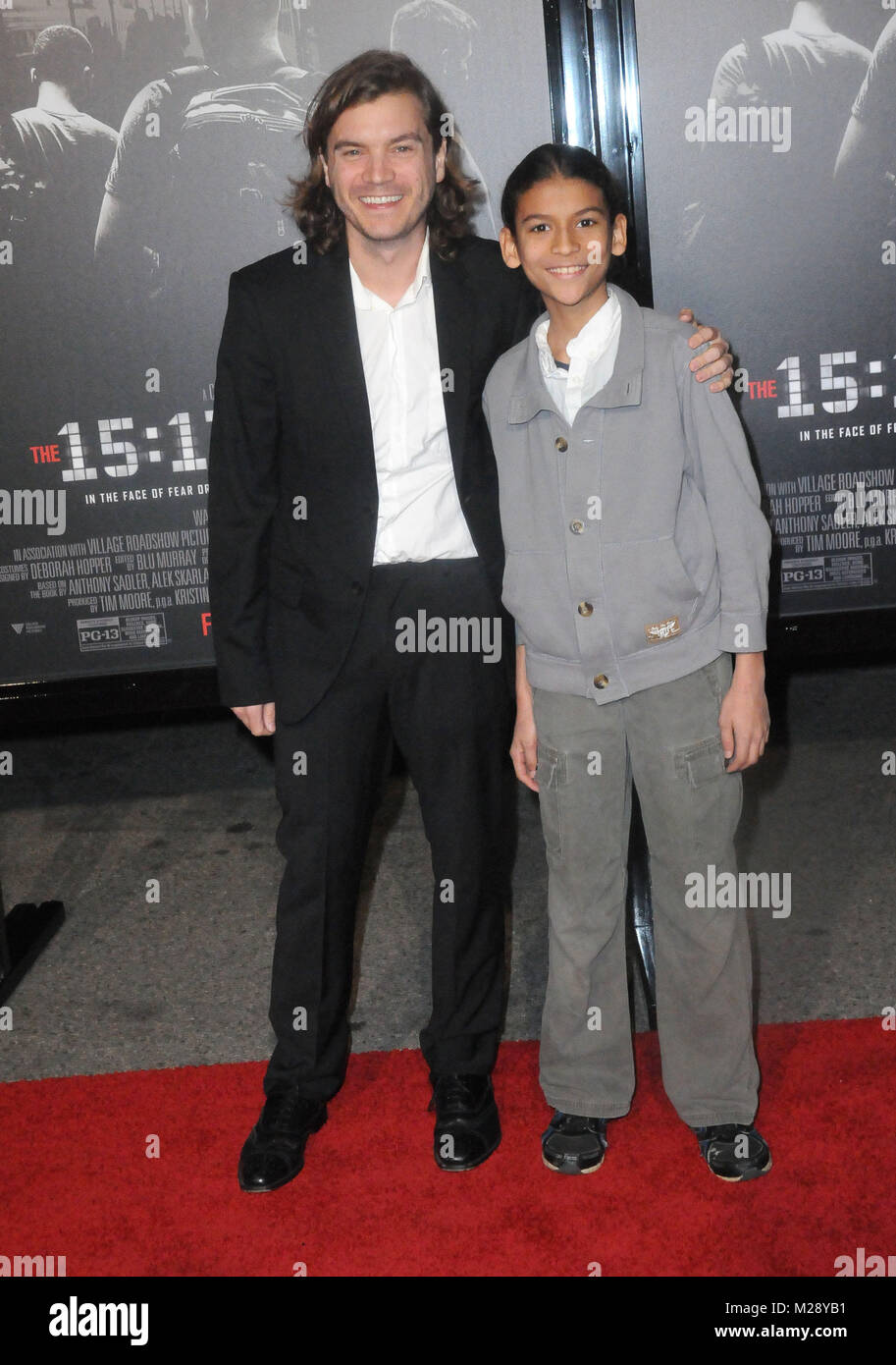 Burbank, California, USA. 5th February, 2018. (L-R) Actor Emile Hirsch ...