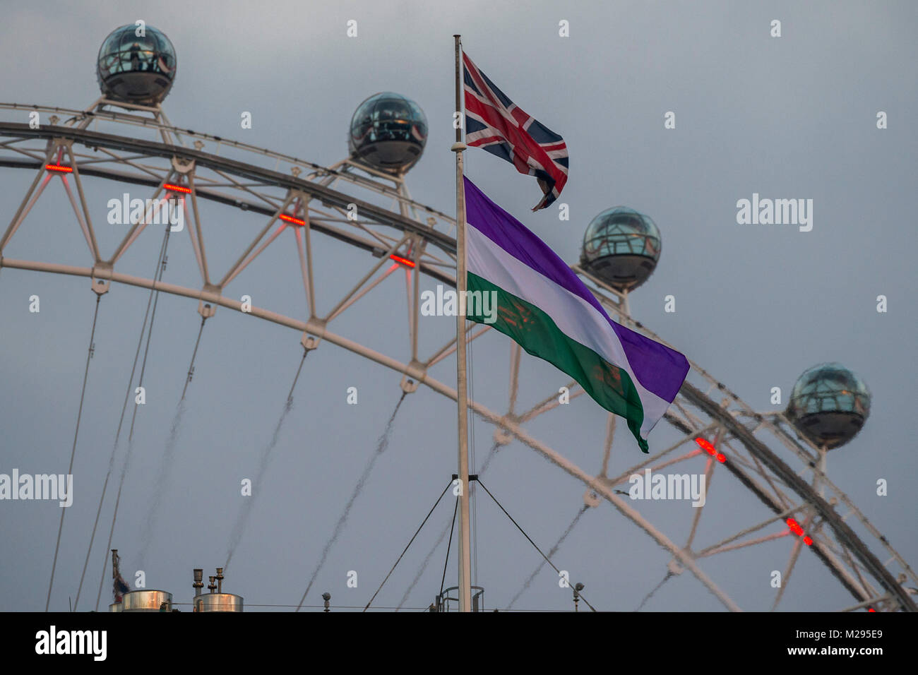 Colours of suffragettes hi-res stock photography and images - Alamy