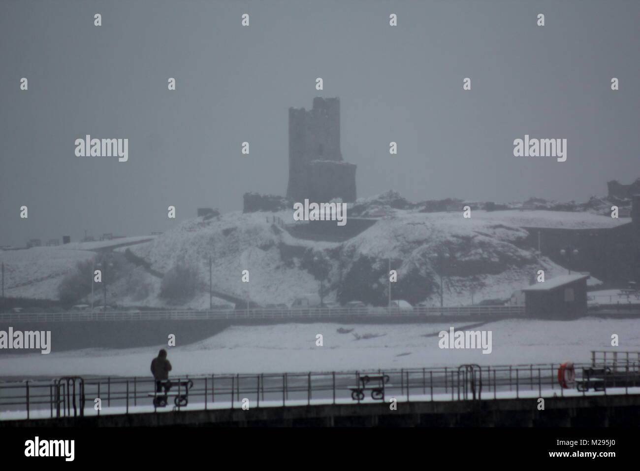 Aberystwyth, Wales. 6th Feb, 2018. UK Weather. Heavy snow & icy ...