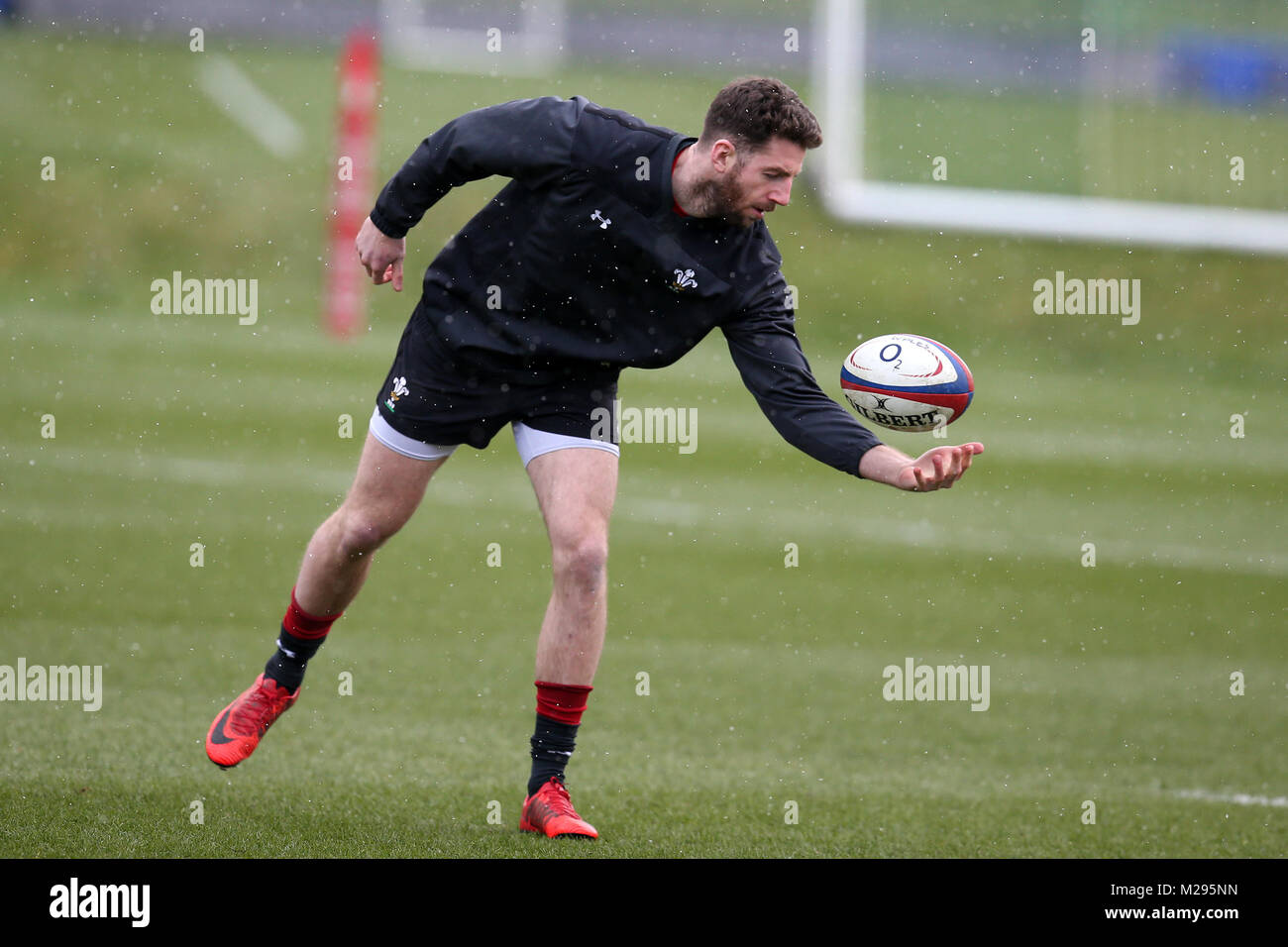 Hensol, UK. 6th February, 2018. Alex Cuthbert of Wales during the Wales ...