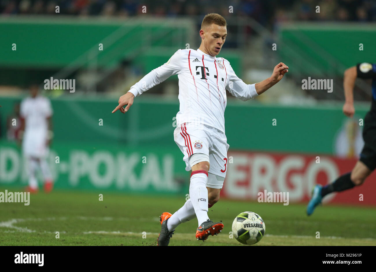 Munich's Joshua Kimmich scores the 0-3 goal during the German DFB Cup ...