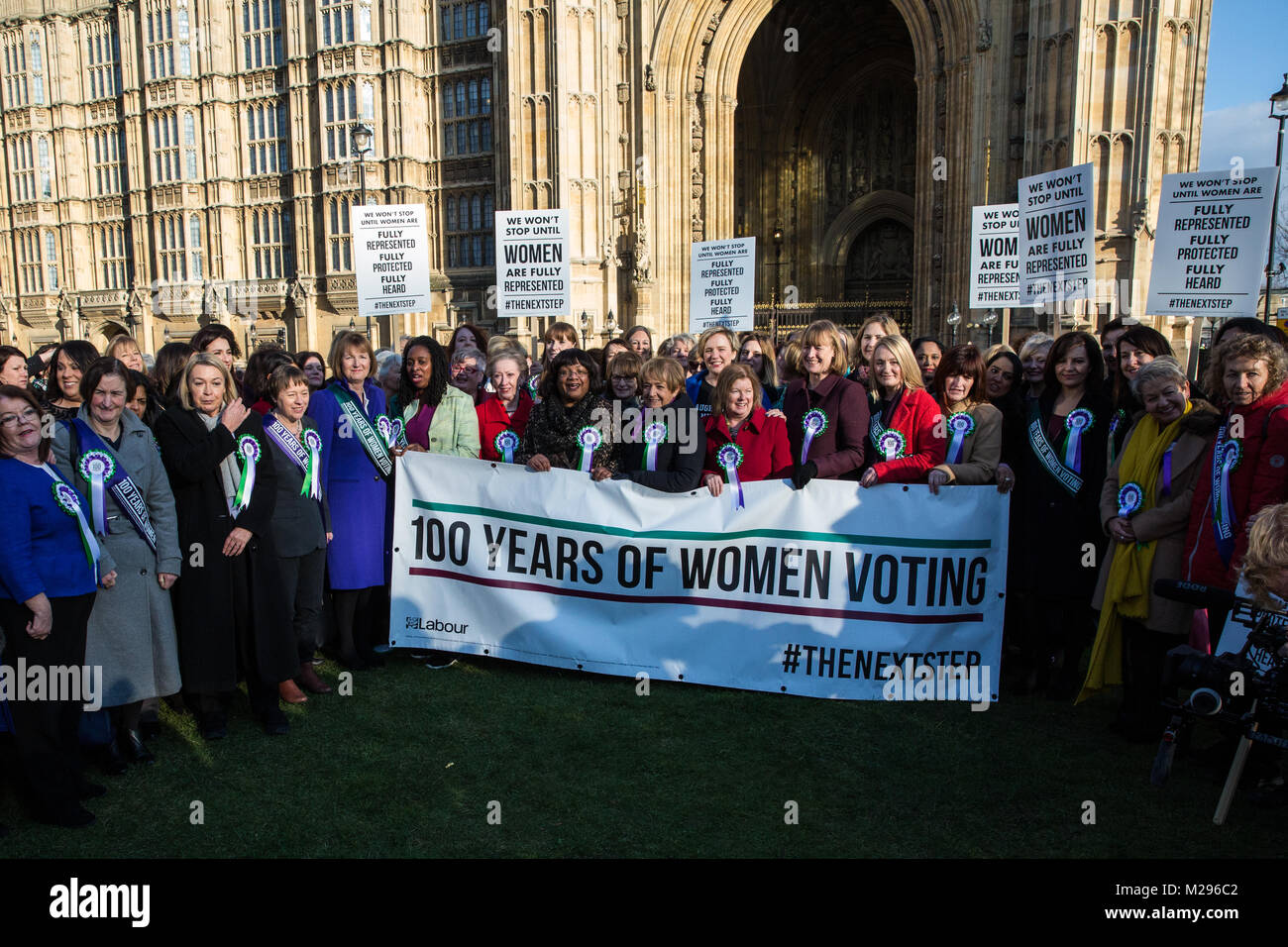 London, UK. 6th Feb, 2018. Female Labour MPs celebrate the centenary of ...