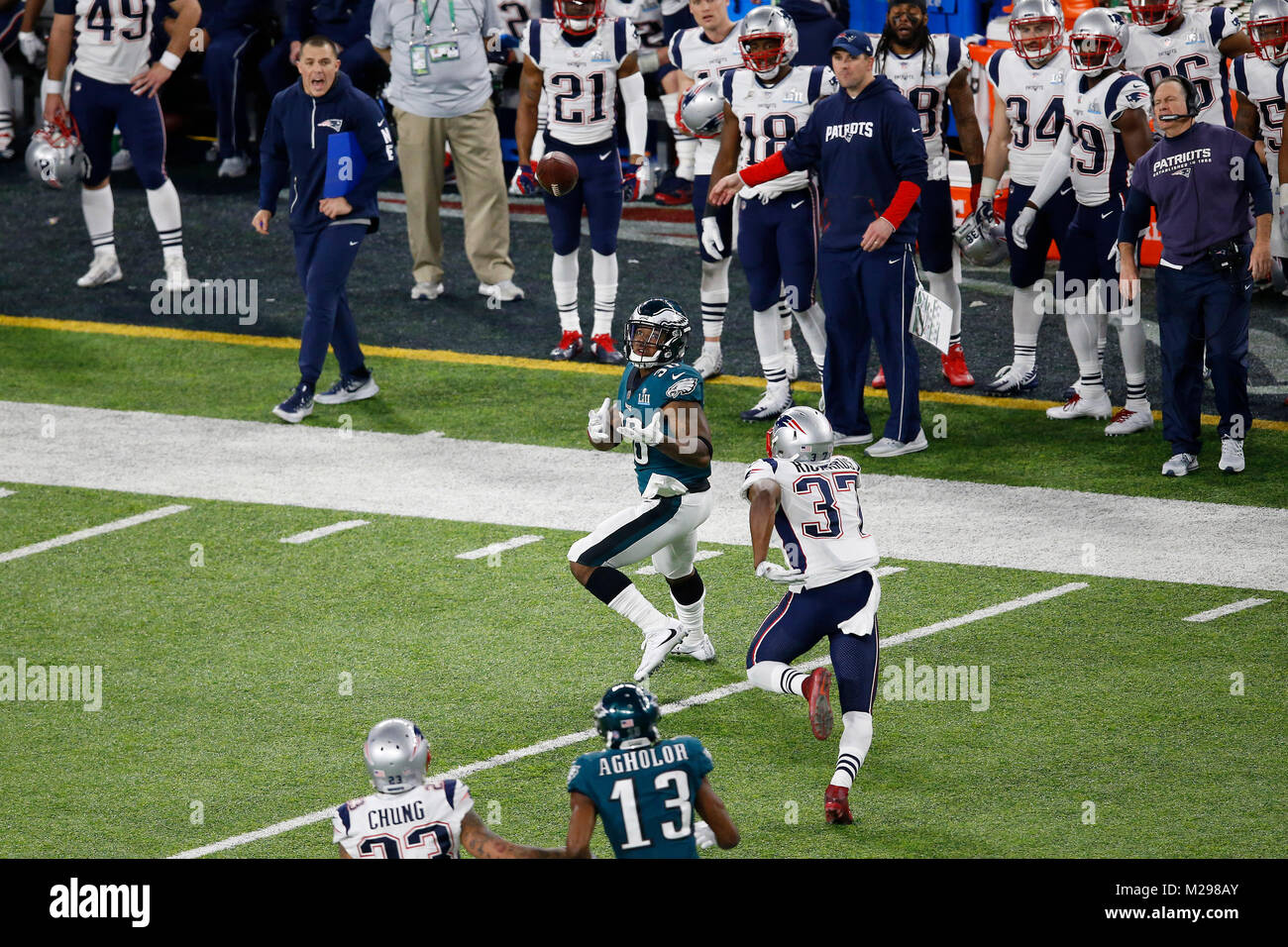 February 04, 2018 Philadelphia Eagles running back Corey Clement (30 ...