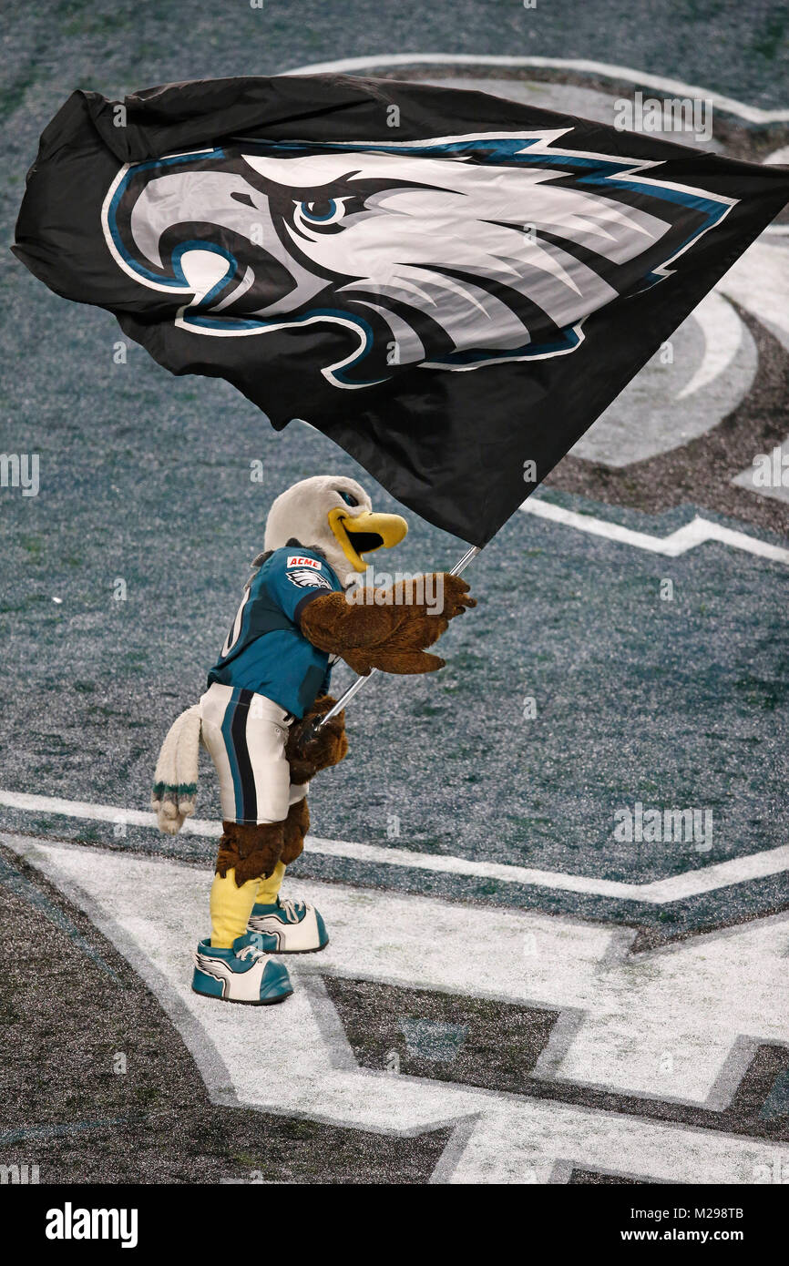 February 04, 2018 Philadelphia Eagles Mascot Swoop celebrates in the ...