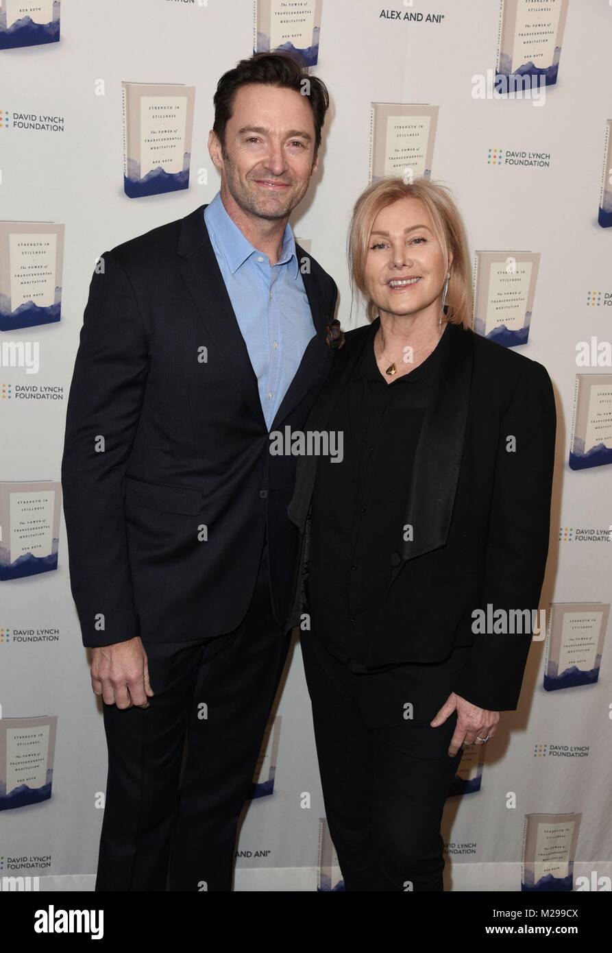 New York, NY, USA. 6th Feb, 2018. Hugh Jackman, Deborra-lee Furness at ...