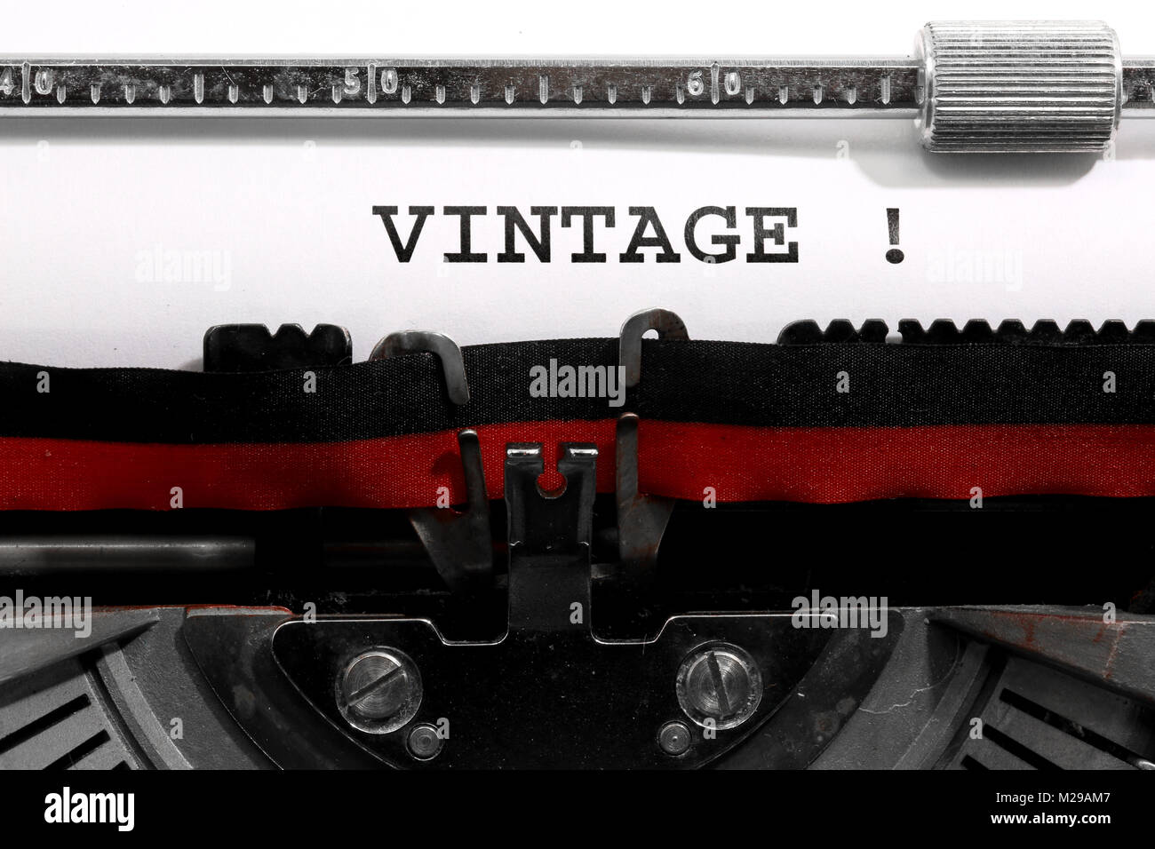 VINTAGE written with the old typewriter Stock Photo - Alamy