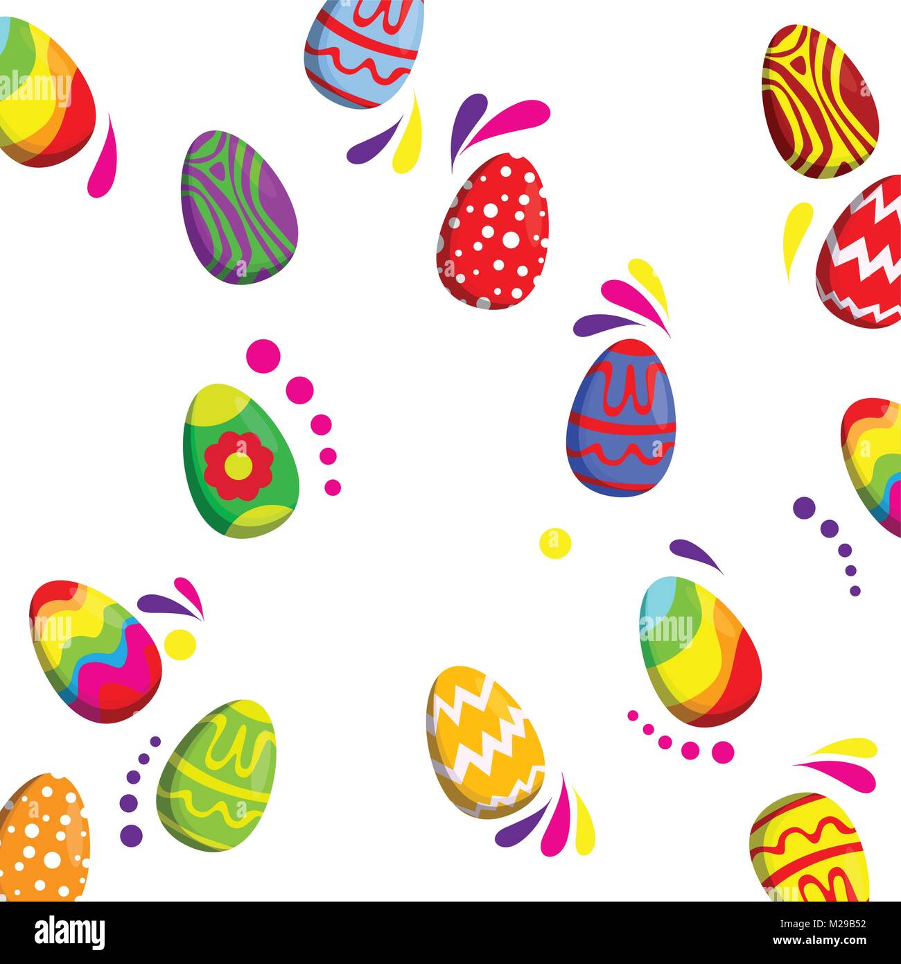 Easter egg pattern. Vector cartoon background illustration Stock Vector ...