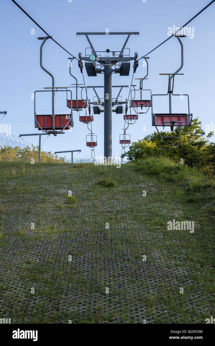 Capracotta, Molise, Italy 26 June 2017. Details of Capracotta Ski Cable ...