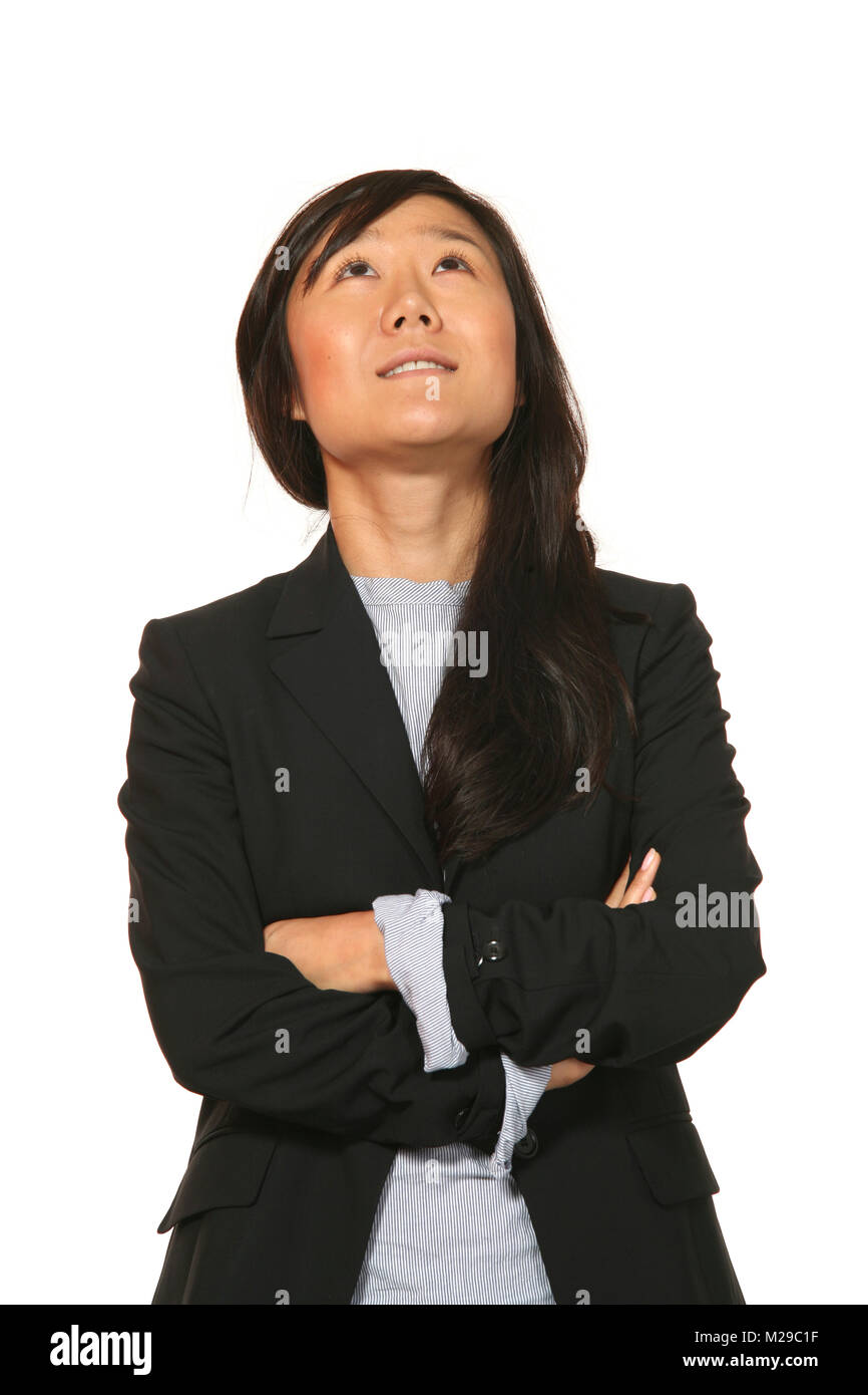 eastern woman portrait over white background Stock Photo - Alamy