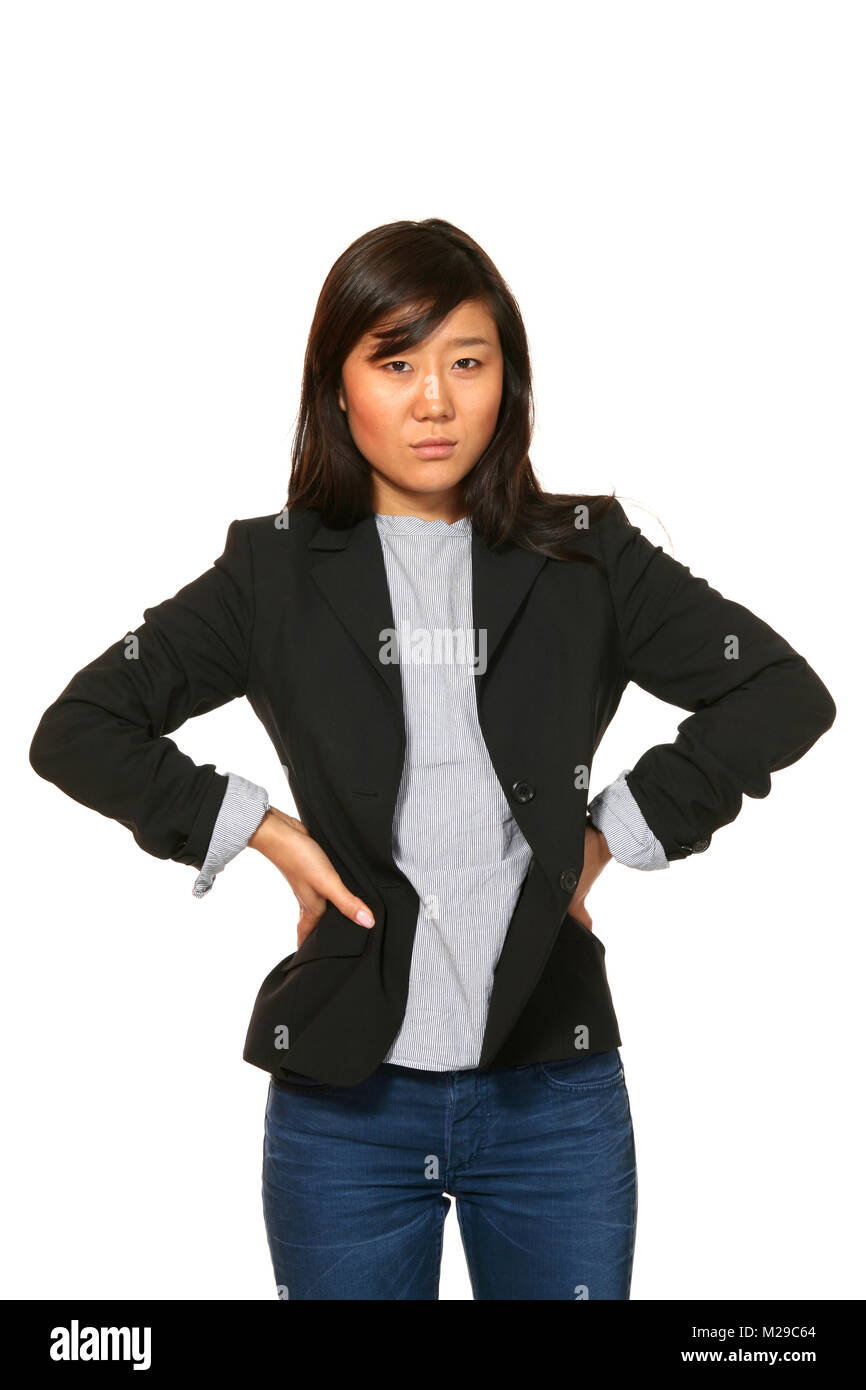 eastern woman portrait over white background Stock Photo - Alamy