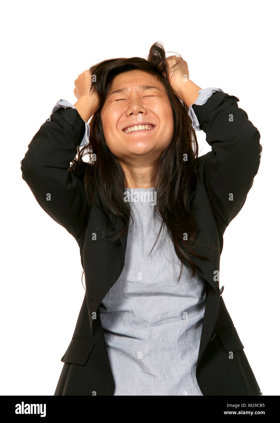 eastern woman portrait over white background Stock Photo - Alamy