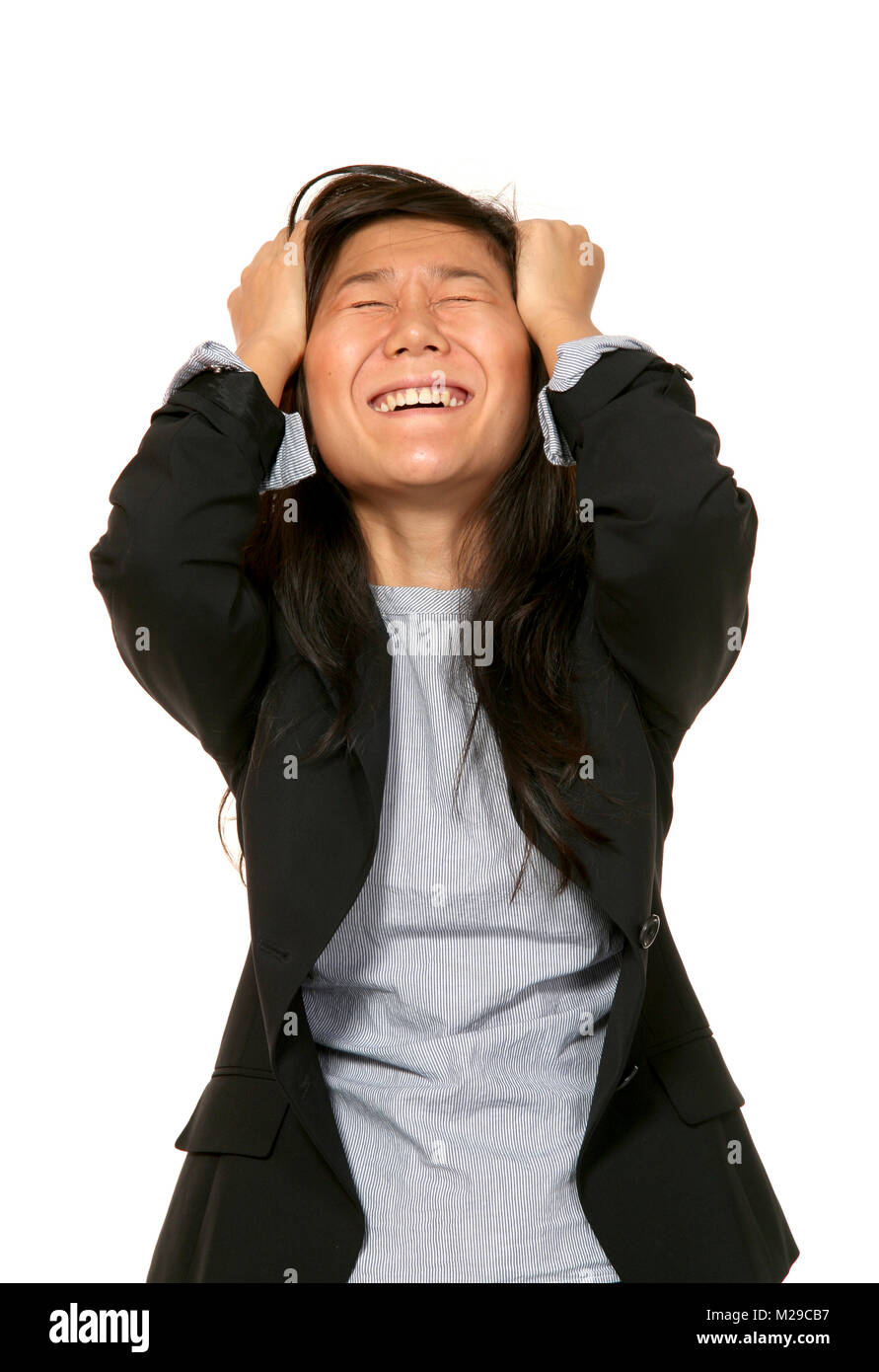 eastern woman portrait over white background Stock Photo - Alamy