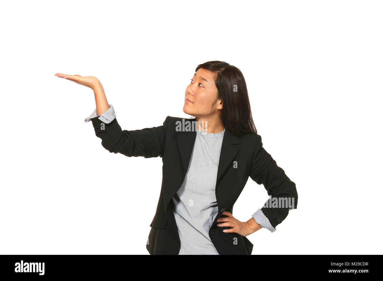 eastern woman portrait over white background Stock Photo - Alamy