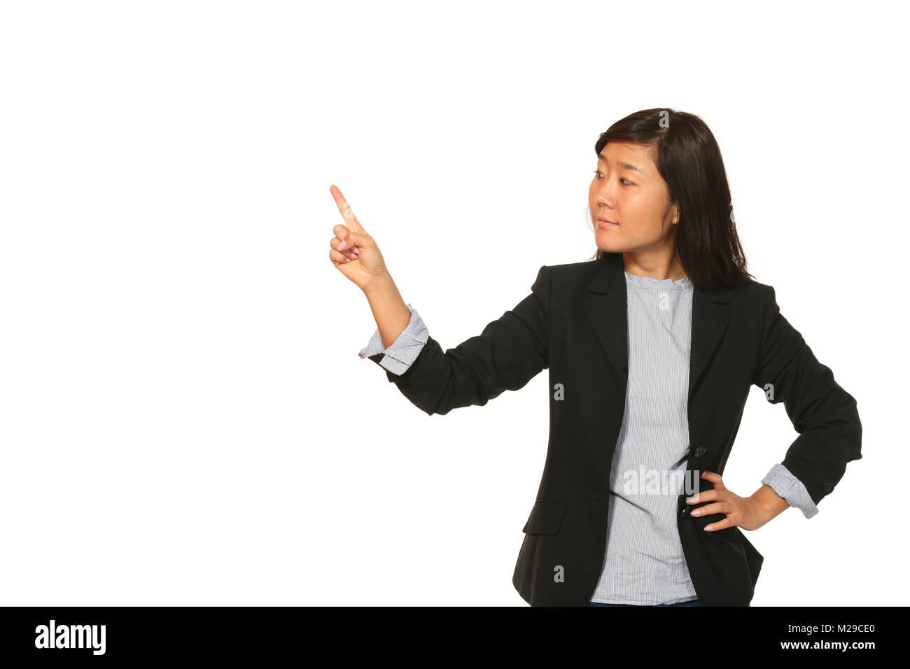 eastern woman portrait over white background Stock Photo - Alamy