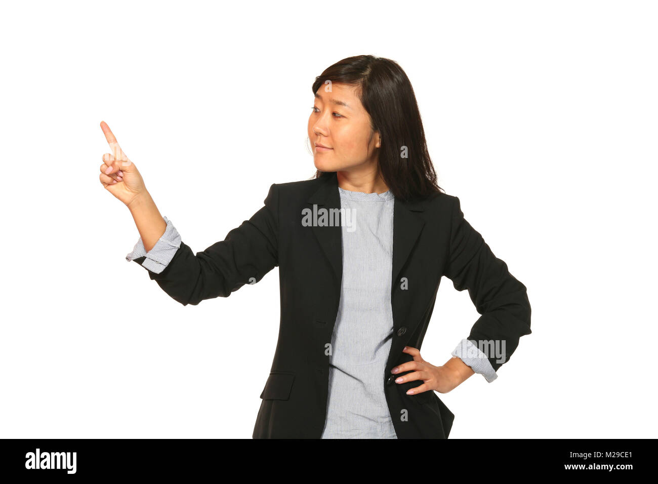 eastern woman portrait over white background Stock Photo - Alamy