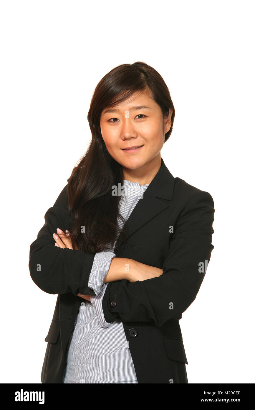 eastern woman portrait over white background Stock Photo - Alamy