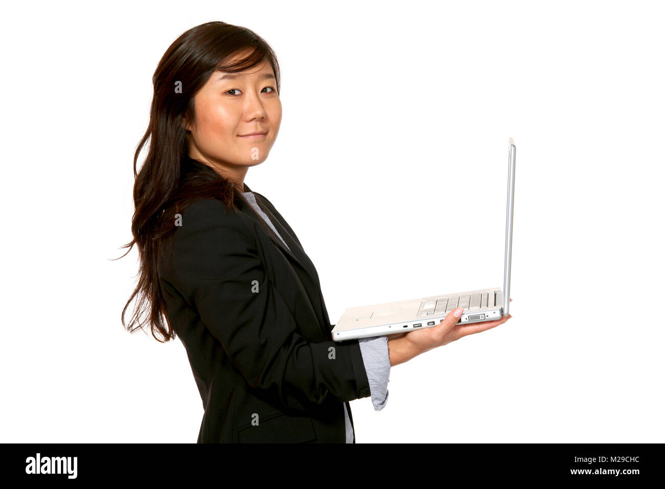 eastern woman portrait over white background Stock Photo - Alamy