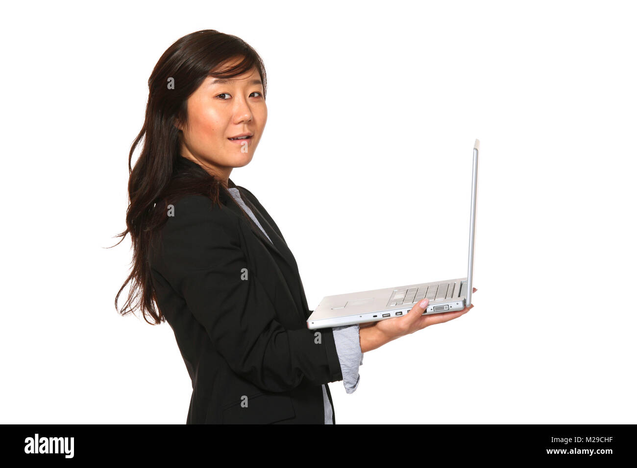 eastern woman portrait over white background Stock Photo - Alamy