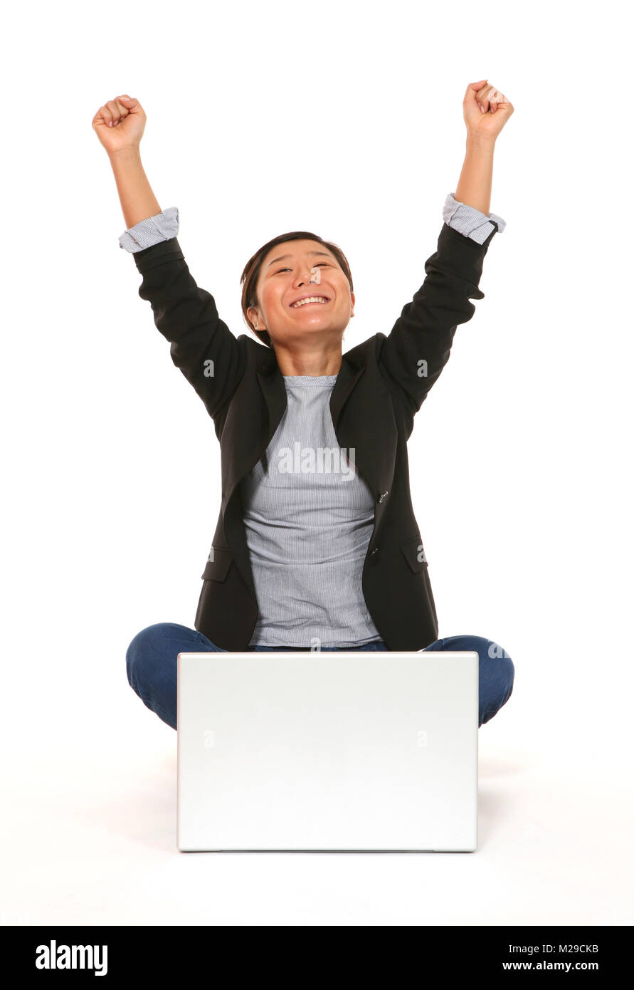 eastern woman portrait over white background Stock Photo - Alamy