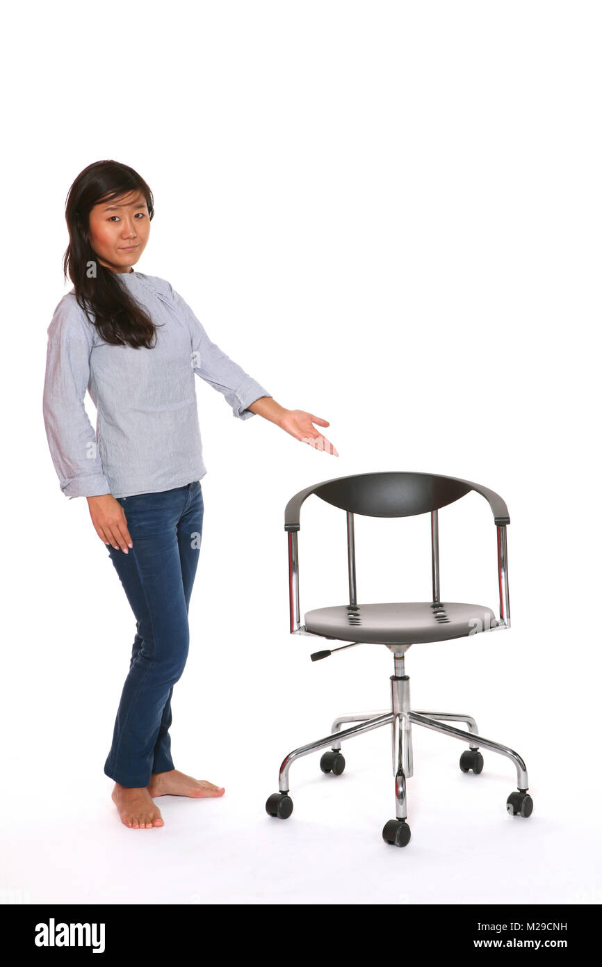 eastern woman portrait over white background Stock Photo - Alamy