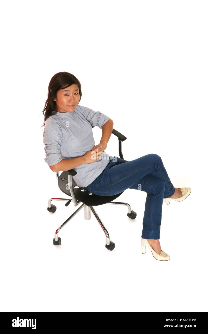 eastern woman portrait over white background Stock Photo - Alamy