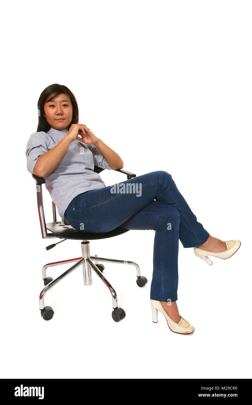 eastern woman portrait over white background Stock Photo - Alamy
