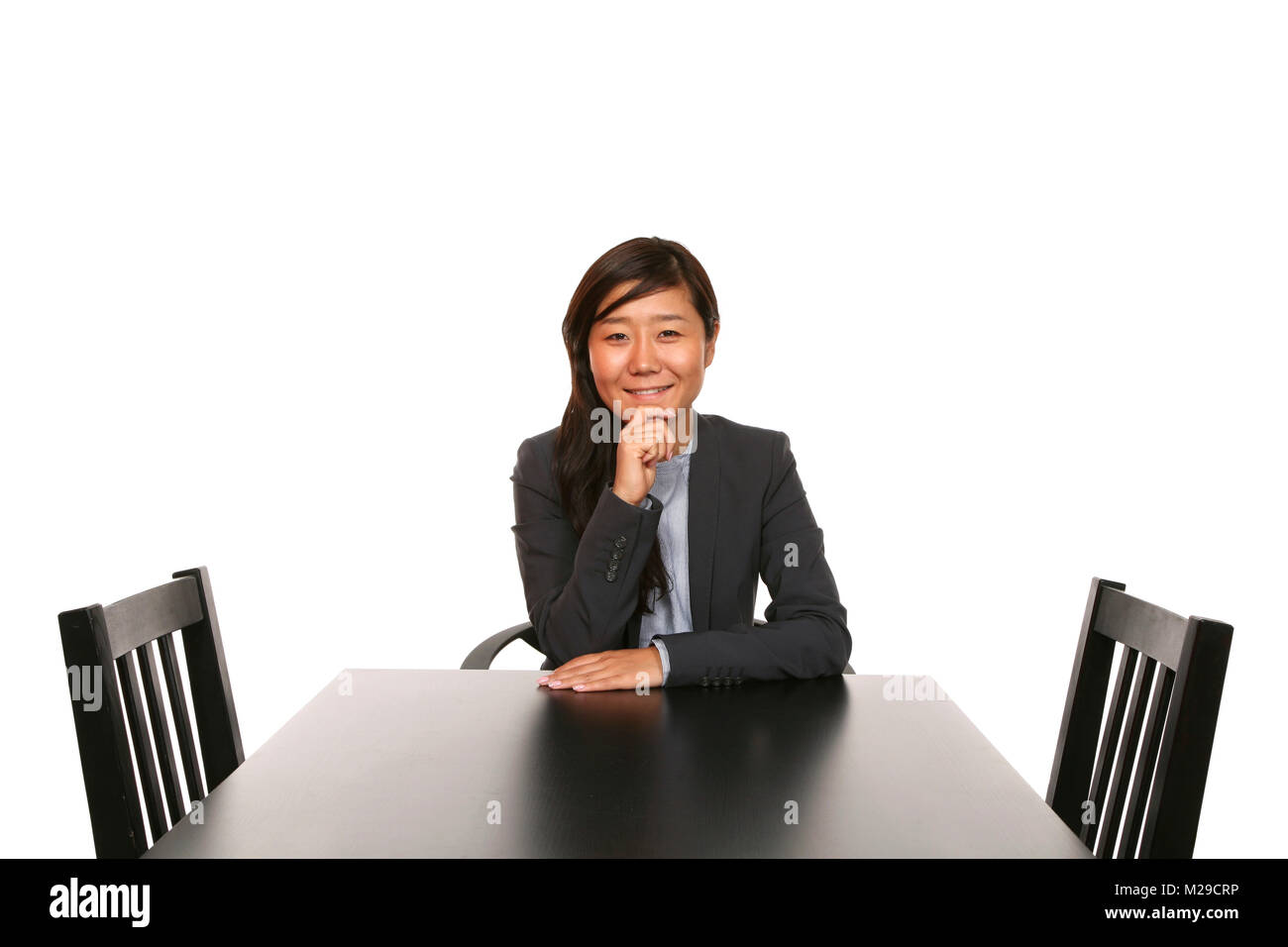 eastern woman portrait over white background Stock Photo - Alamy