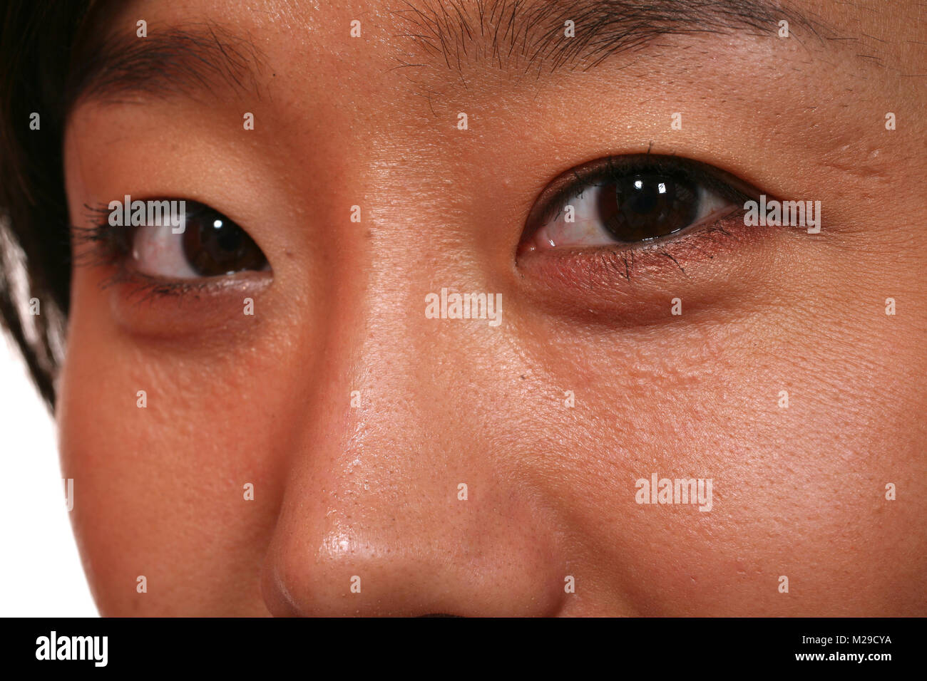 eastern woman portrait over white background Stock Photo - Alamy