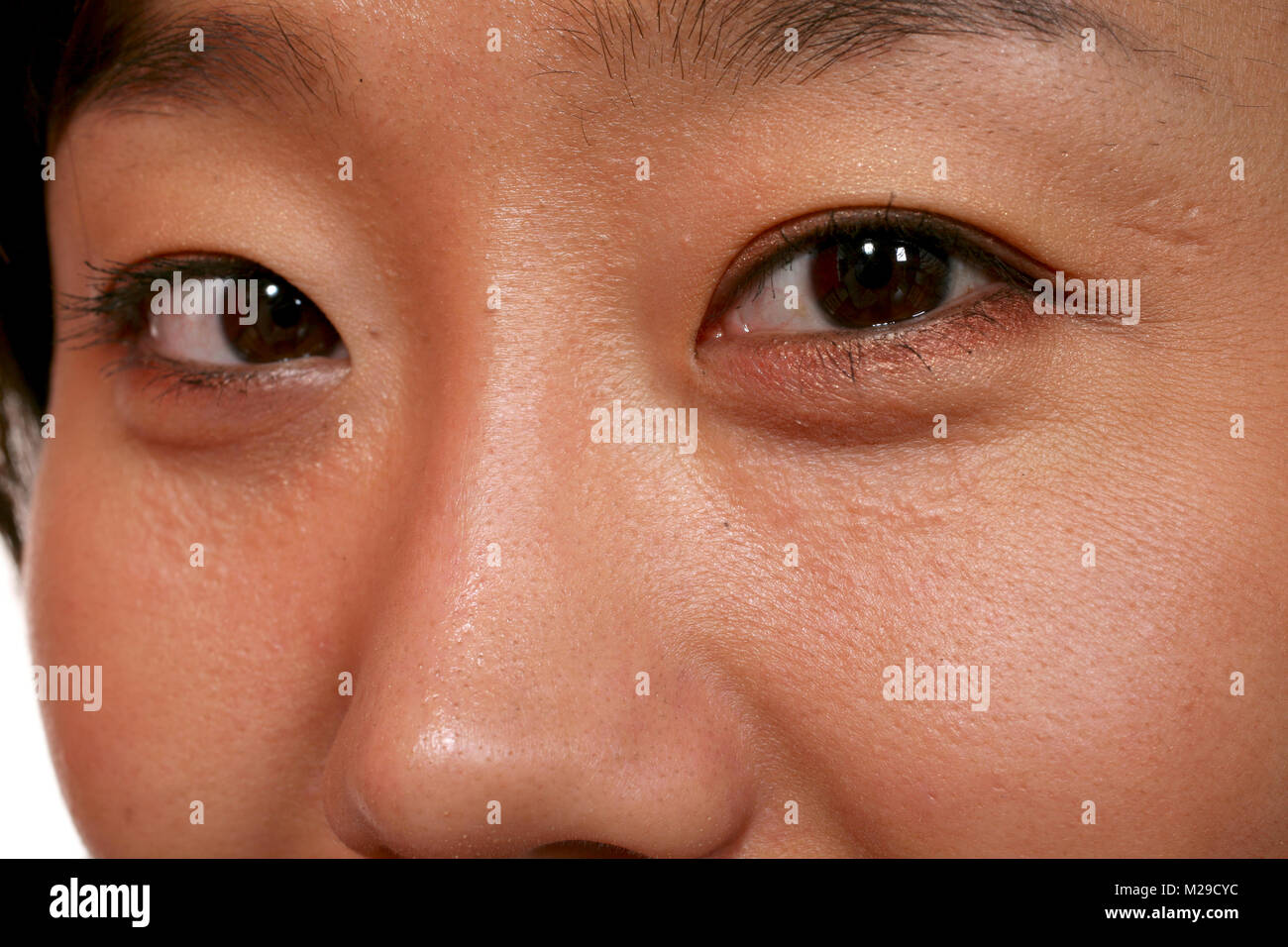 eastern woman portrait over white background Stock Photo - Alamy