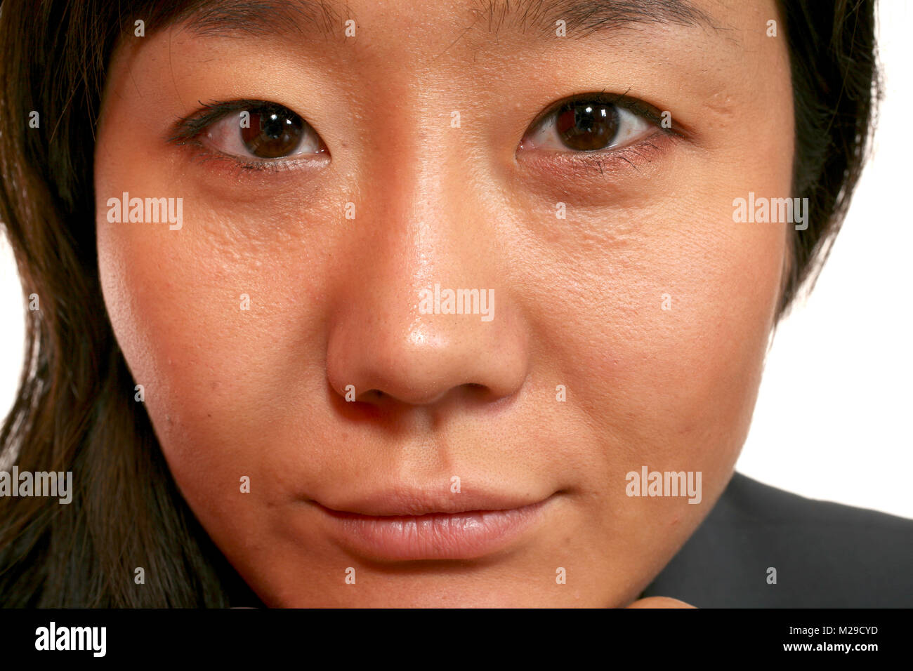 eastern woman portrait over white background Stock Photo - Alamy