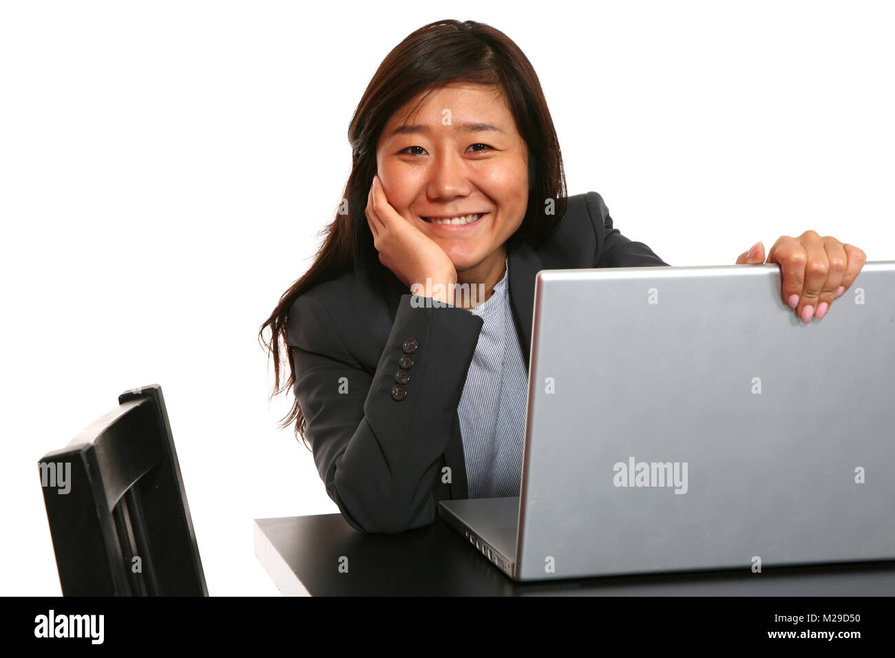 eastern woman portrait over white background Stock Photo - Alamy
