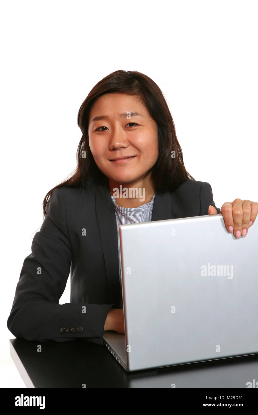 eastern woman portrait over white background Stock Photo - Alamy