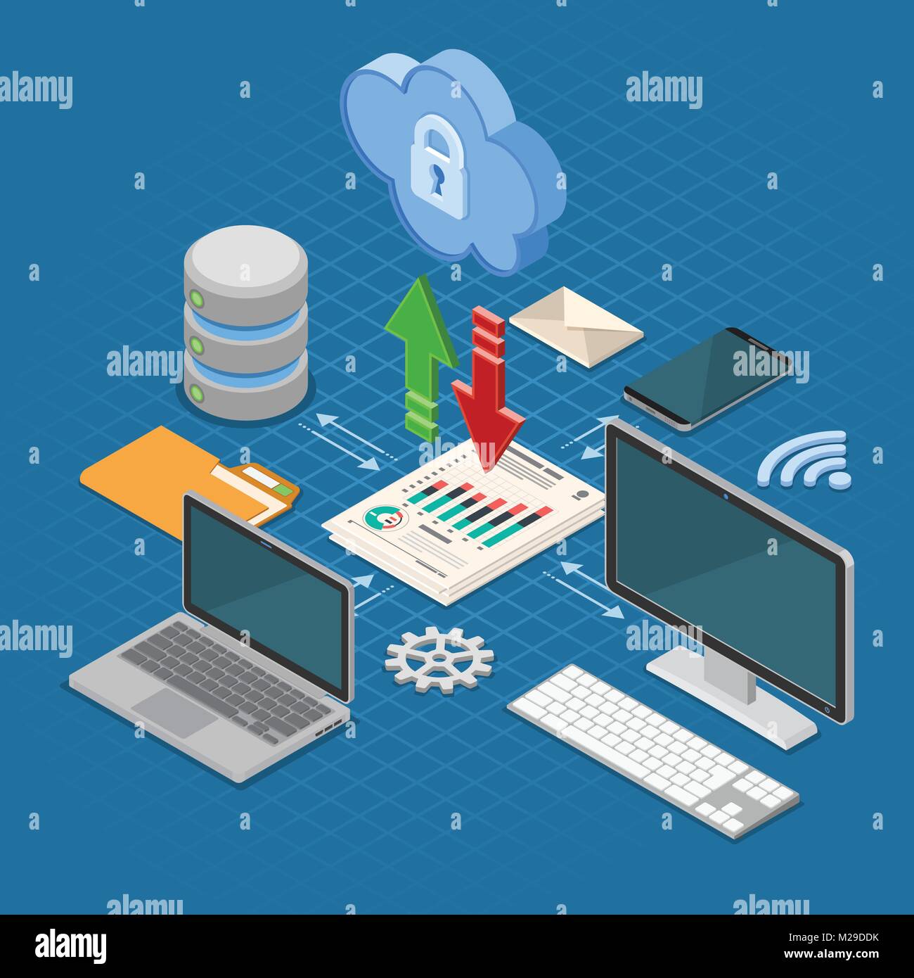 Cloud Computing Technology Isometric Stock Vector Image And Art Alamy