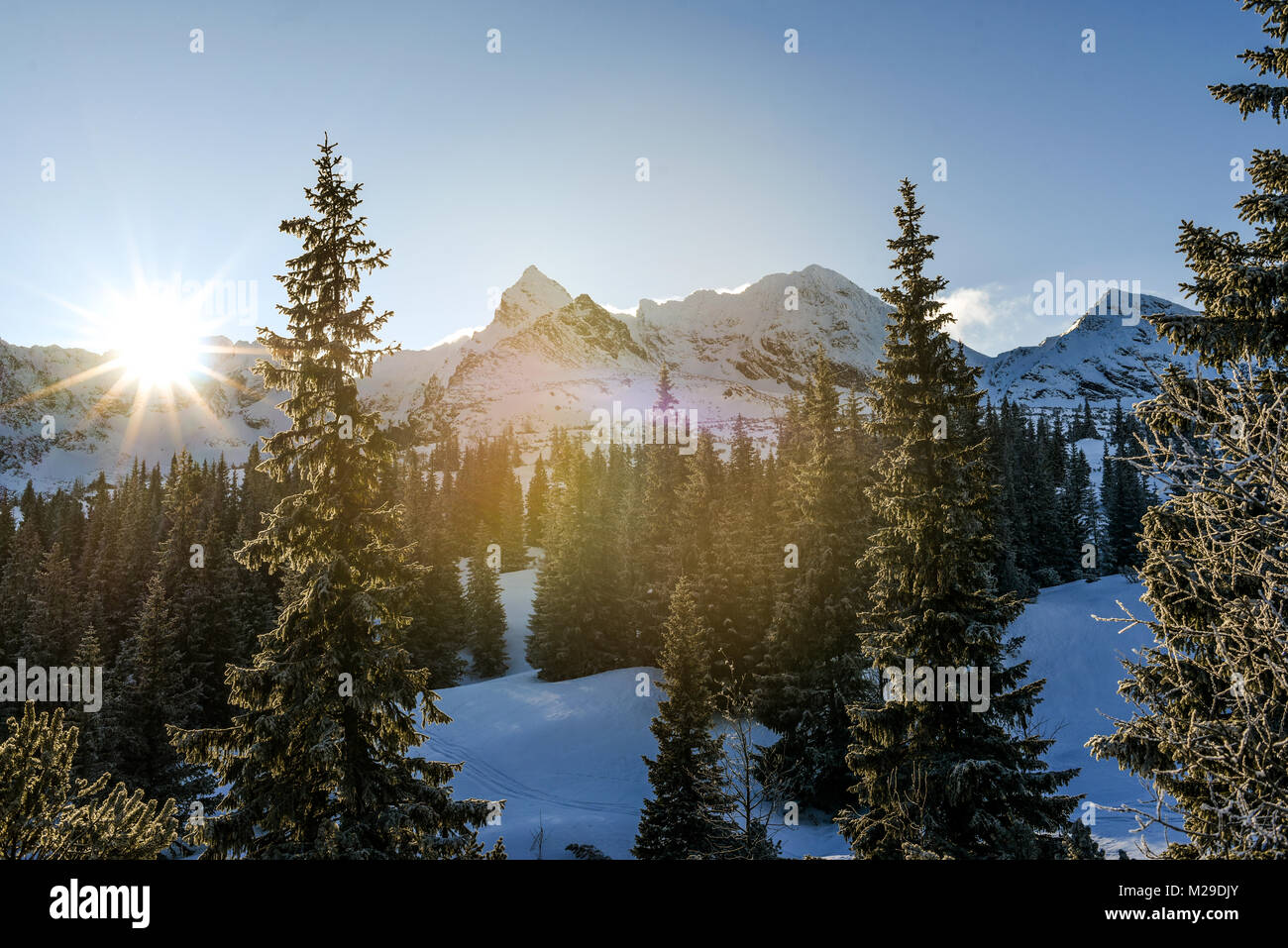 Winter mountain landscape, Tatra mountains in Poland Stock Photo - Alamy