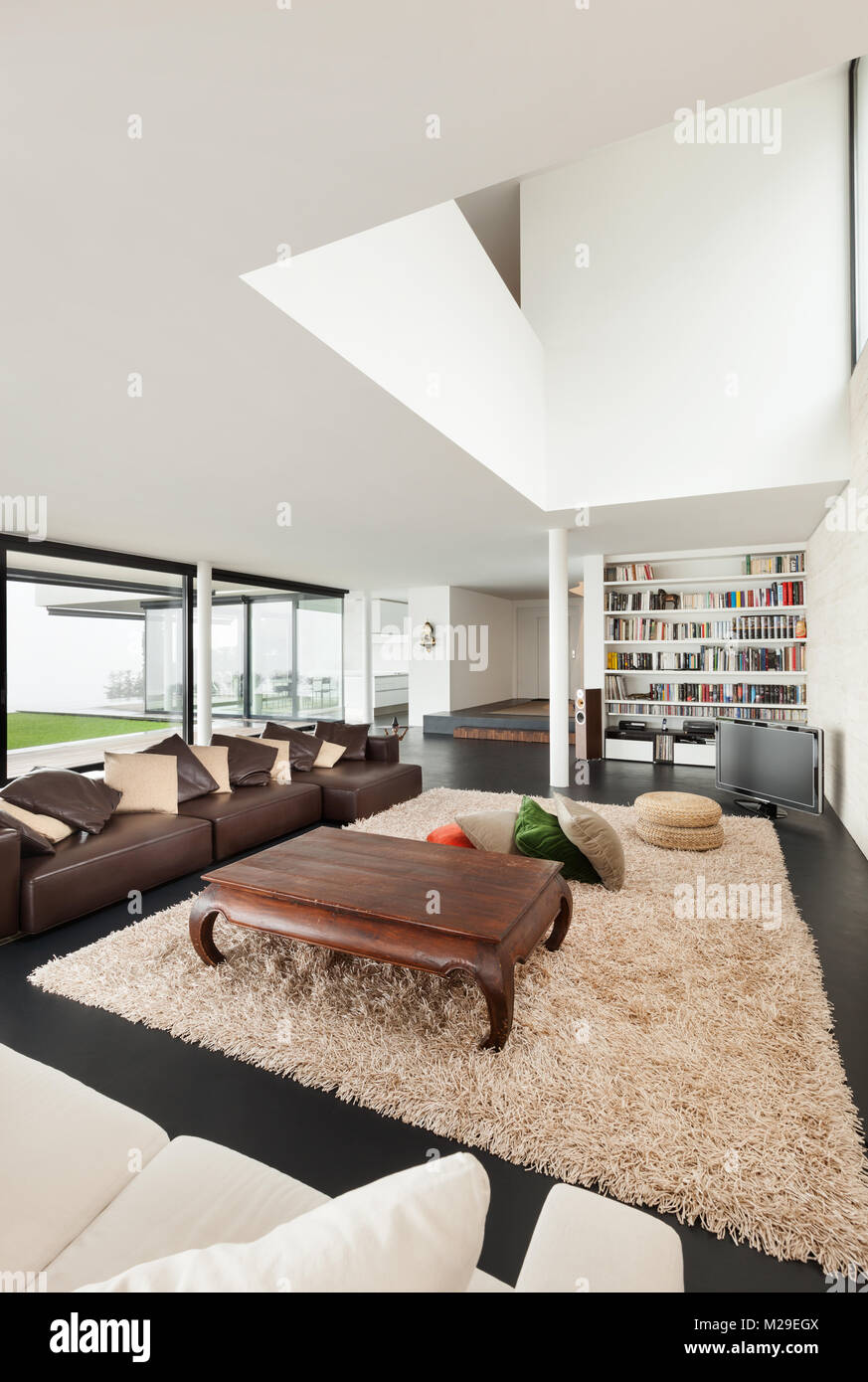 Architecture, beautiful interior of a modern villa Stock Photo - Alamy