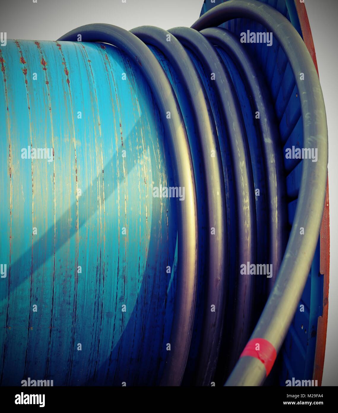 coil for laying electrical cables or fiber optic with vintage style ...