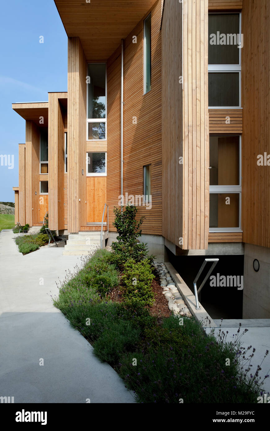 Modern wooden architecture exterior Stock Photo - Alamy