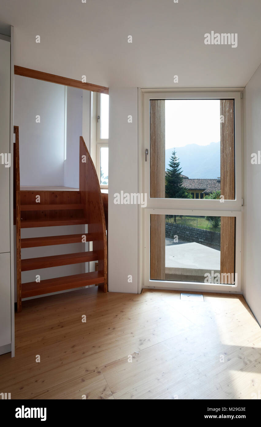 Modern house, passage with staicase Stock Photo - Alamy
