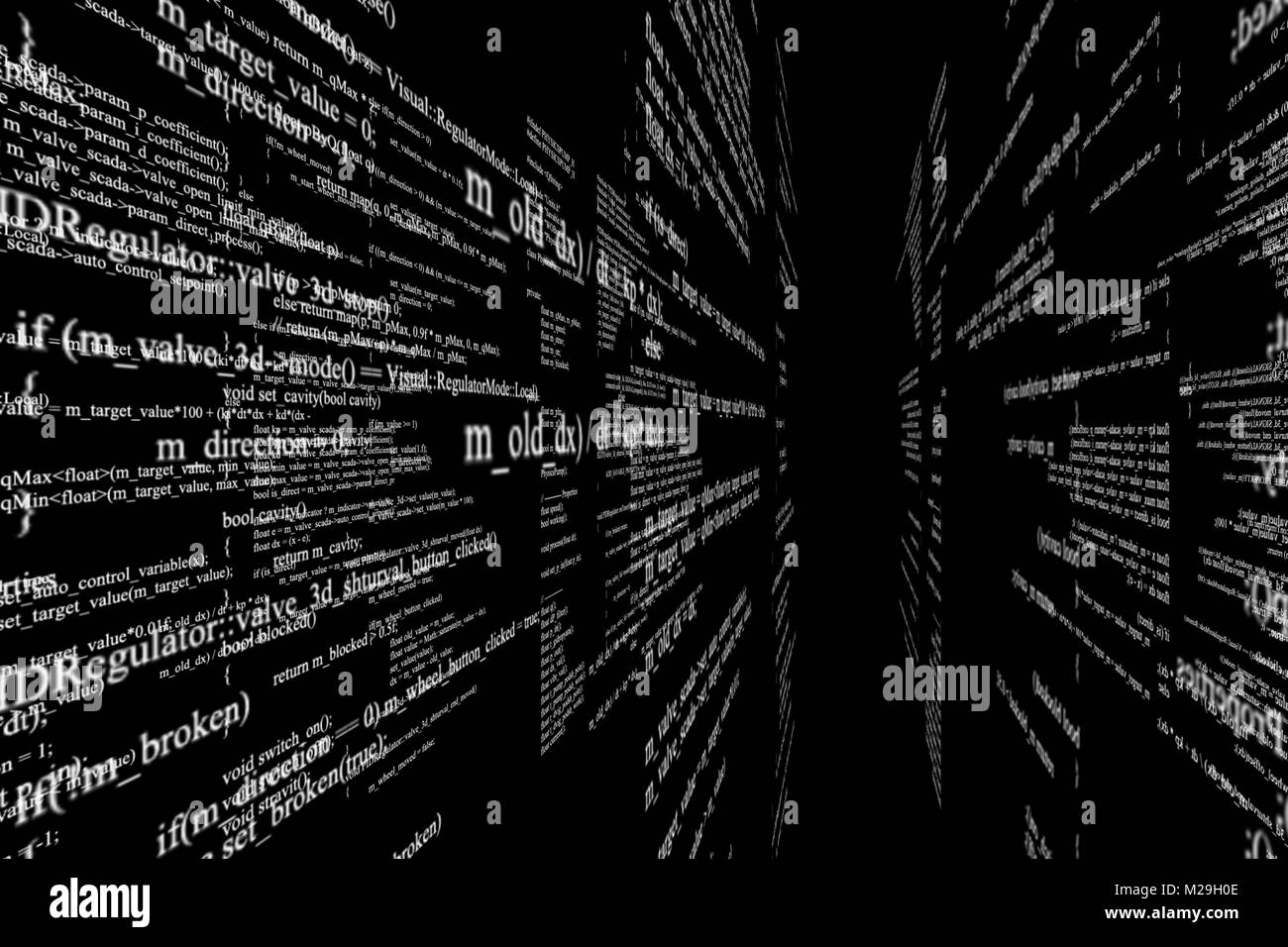 Digital code matrix background. 3D illustration Stock Photo - Alamy